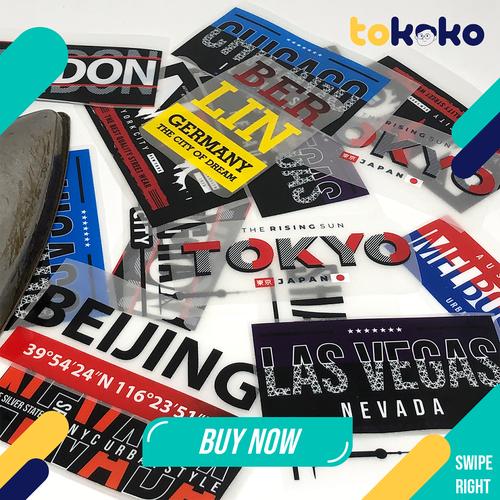 Promo Stiker Sablon Setrika Popular City Sablon DTF Sablon Gosok Nama ...
