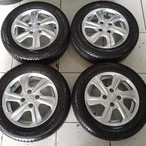 Jual Velg pelek mobil second original Honda Brio Satya ring 14 ban ...