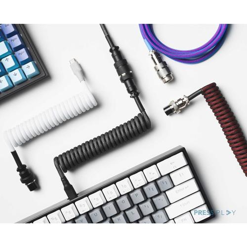 Jual Type C Coiled Cable Mechanical Keyboard Aviator by Press Play ...