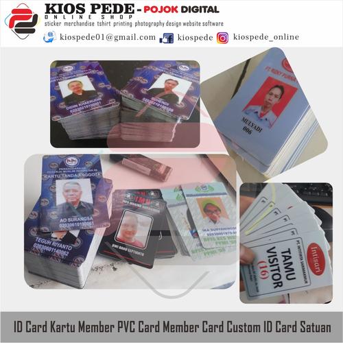 Jual Cetak ID Card Kartu Member PVC Card Member Card Custom ID Card Satuan - 1 sisi - Kab. Bogor ...
