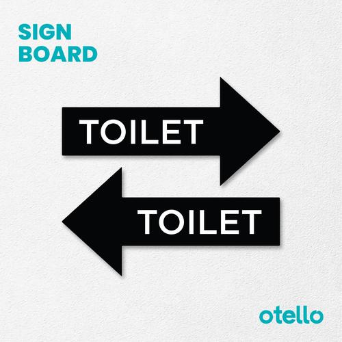 Jual Toilet Panah Papan Sign Board Akrilik Print Sign Label Acrylic ...