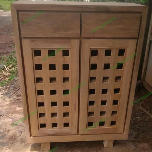 Jual rak sepatu sandal minimalis kotak mentahan kayu jati - Kab. Jepara ...