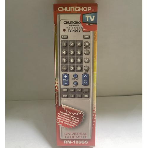 Jual Remot Universal Remote TV HDTV Chunghop 106 | Remot Multi | RM ...