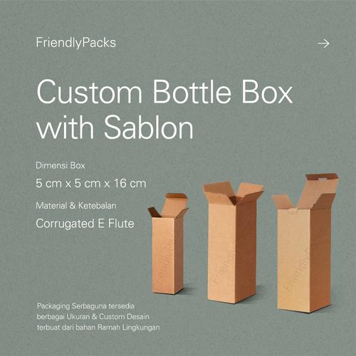 Jual Custom Bottle Box Packaging Corrugated / Botol Box with Sablon ...
