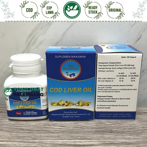 Jual COD LIVER OIL 100 KAPSUL CAP IKAN PAUS SAMCO FARMA TUNGHAI TUNG ...