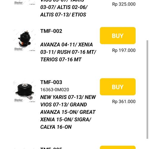 Jual MOTOR FAN VAN RADIATOR NEW VIOS YARIS VELOZ GRAND AVANZA CALYA ...