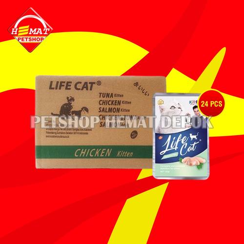 Jual Makanan Basah Kucing Life Cat Sachet Pouch Grosir Dus isi 24 PCS ...