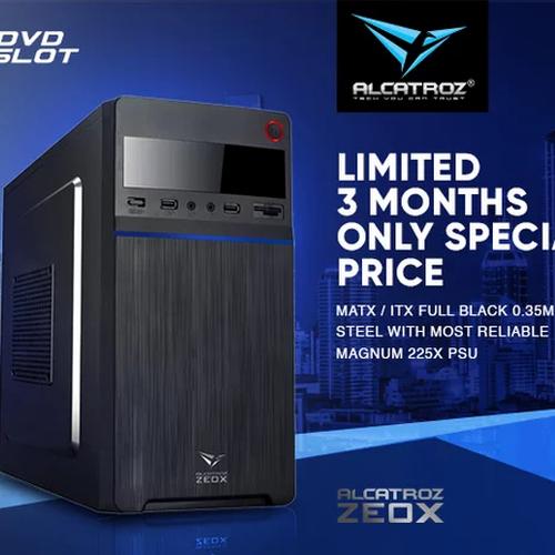 Jual Casing PC Alcatroz Azzura ZEOX Mini ATX With 450 Watts Power ...