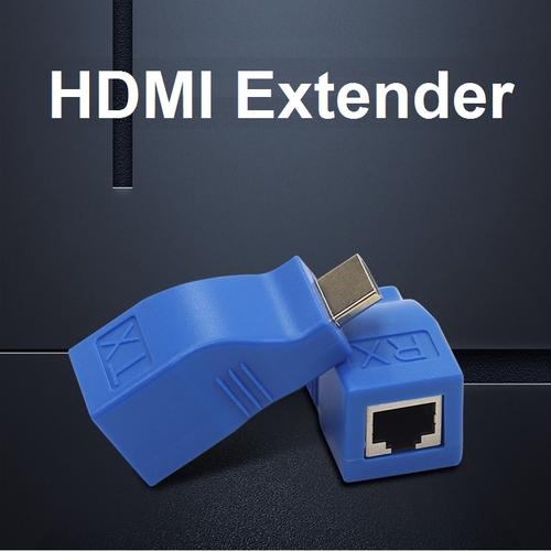 Jual HDMI Extender Adapter Over RJ45 Cat5e Cat6 UTP FTP LAN Network ...