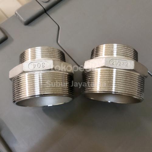 Jual Double Nepel Reducer / Reducer Nepel Stainless 304 2 1/2 x 2 ...