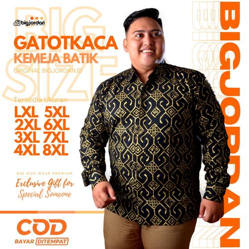 Jual batik pria big size jumbo 4xl 5xl batik big Jordan-Gatot Kaca,8xl ...
