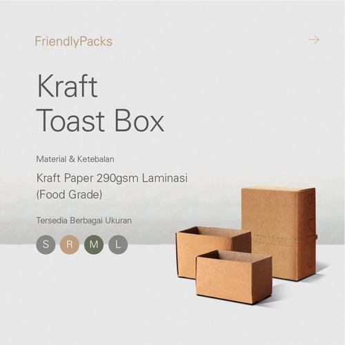 Jual Toast Box Packaging Kraft / Kemasan Roti Bakar / Dus Roti ...