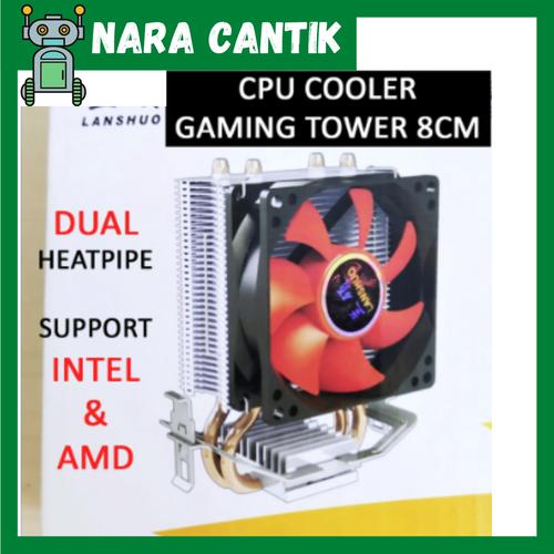 Jual CPU COOLER GAMING TOWER 8CM HSF PROCESSOR INTEL AMD HEATSINK FAN ...
