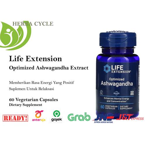 Jual Life Extension Optimized Ashwagandha Extract 60 Vege Caps Ori USA ...