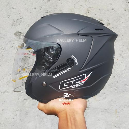 Jual HELM G2 OPTIMAX GUNMETAL DOFF | HELM HALF FACE | MODEL INK DYNAMIC ...