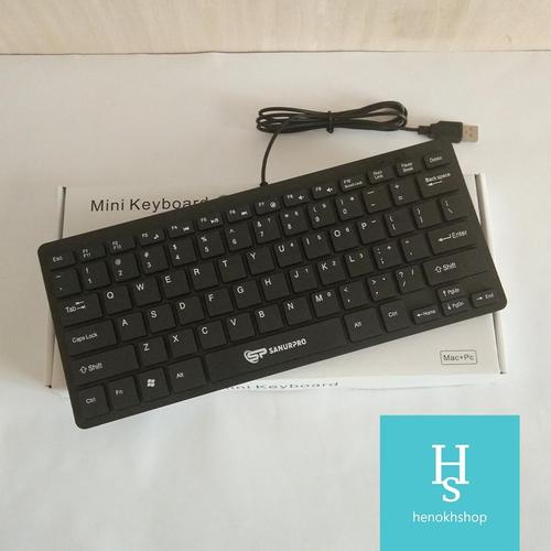 Jual Keyboard Mini SANURPRO K-1000 USB Slim Keyboard / Wired Mini ...