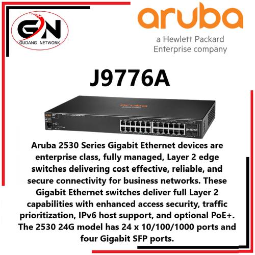 Jual HPE Aruba J9776A Switch 2530-24G Layer 2 Managed Switch - Jakarta Pusat - Gudang Network ...