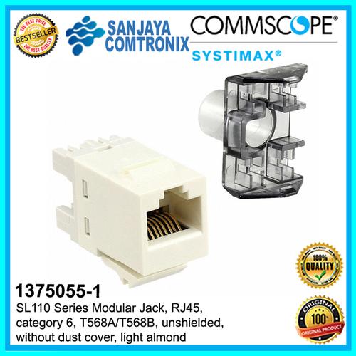 Jual Commscope 1375055-1 Modular Jack SL110 Series cat 6 Almond ...