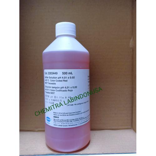 Jual HACH 2283449 Larutan Buffer Solution pH 4.01 color coded red 500 ...