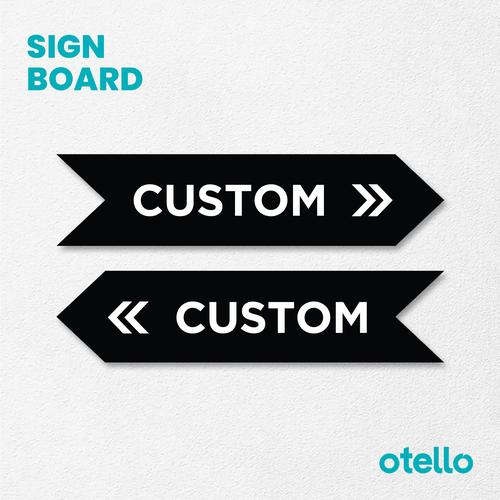 Jual Custom Tulisan Arah Panah Papan Sign Board Akrilik Print Label ...