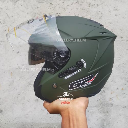 Jual HELM G2 OPTIMAX ARMY DOFF | HELM HALF FACE | MODEL INK DYNAMIC ...