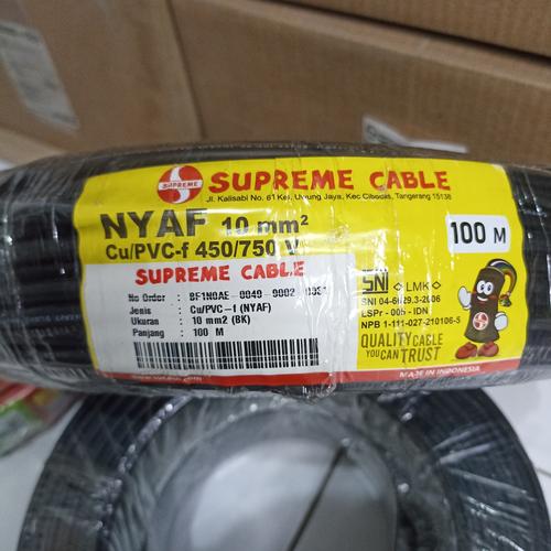 Jual Kabel Supreme NYAF 10mm 100 meter - Hitam - Kota Bandung - Mitra Jaya Elektric | Tokopedia
