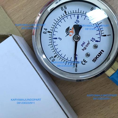 Jual Pressure Gauge 1 KG / Manometer 2,5" MERK SKON 1 BAR model Raket ...