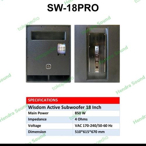 Jual SUBWOOFER WISDOM SW 18 PRO 18 INCH WISDOM SW18PRO SW 18 PRO ...
