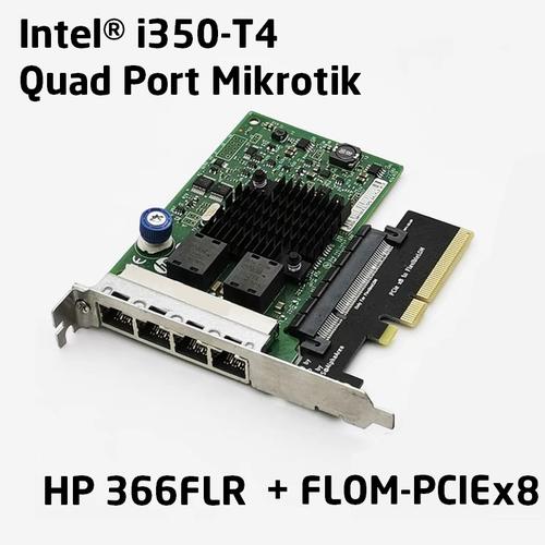 Jual Lan card quad 4 port gigabit ethernet pcie mikrotik 366flr i350-t4 ...