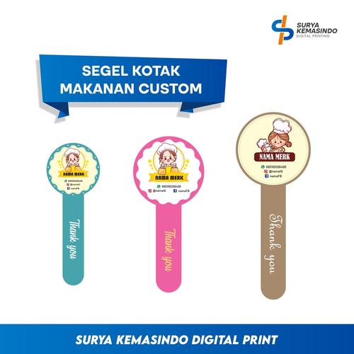 Jual Segel Box Makanan Custom / Sticker Segel Kemasan / Label Kemasan ...
