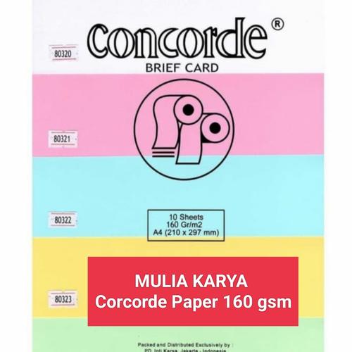Jual Kertas Kartu 160 Gr Brief Card Concorde A4 atau SIMU Paper F4 ...