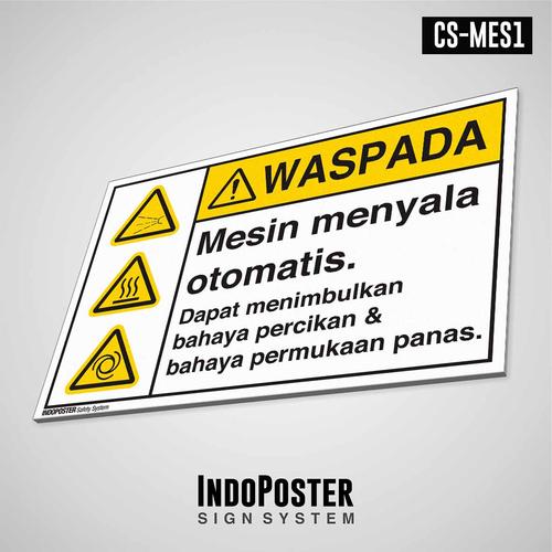 Jual Safety Sign K3 PVC ANSI Mesin Molding Menyala Otomatis Bahaya ...