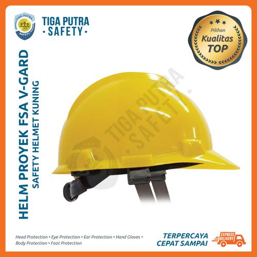 Jual Helm Proyek FSA V Gard Safety Helmet Inner Tali Dagu - Kuning ...