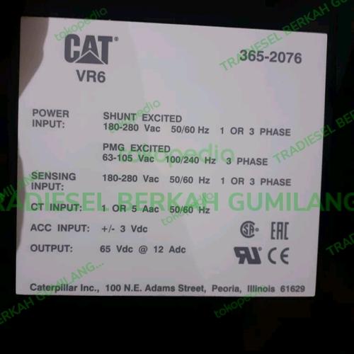Jual 365-2076 REGULATOR AVR CATERPILLAR GENUINE - Jakarta Utara ...