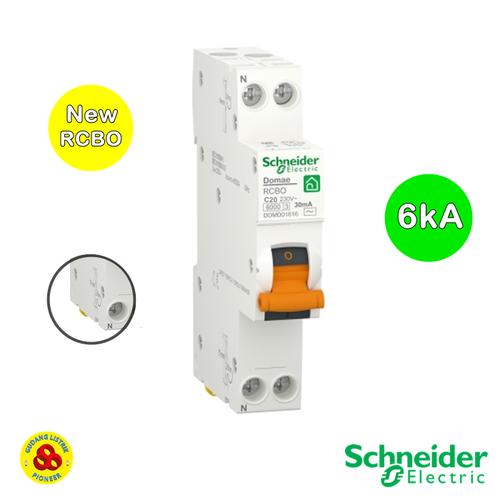 Promo Schneider New RCBO Slim 1P+N 20A 30mA DOMD01620 20 Ampere Cicil 0 ...