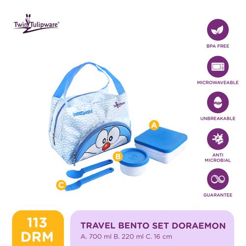 Promo Kotak Makan Twin Tulipware Travel Bento Set Doraemon - Kota ...