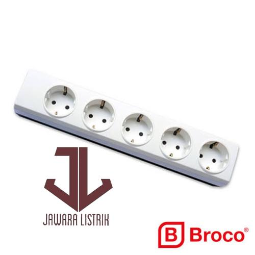 Jual STOP KONTAK BROCO 5 LUBANG SOCKET BROCO 15350 TERMINAL KUNINGAN ...
