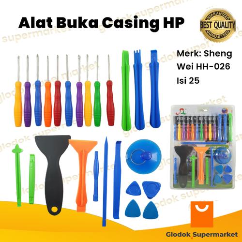 Jual Alat Buka Casing 25 in 1 Pry Tool Set Obeng Pembuka HP I-phone ...