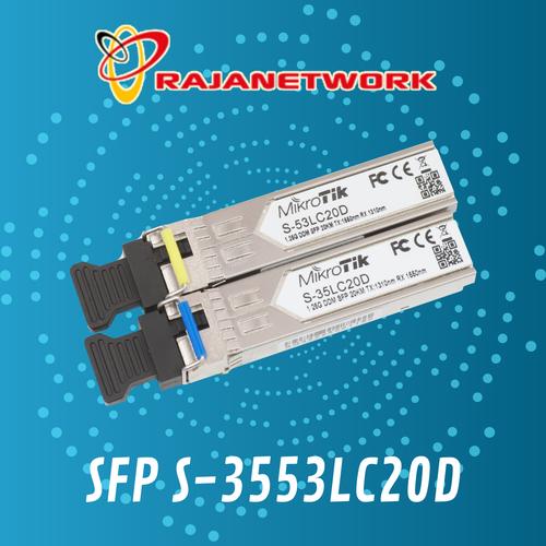 Jual Mikrotik SFP S-3553LC20D Two SFP (1.25G) module kit, 20Km Single ...