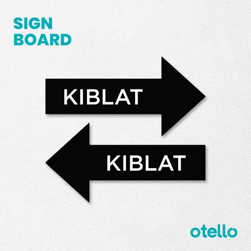 Jual Arah Kiblat Panah Papan Sign Board Akrilik Print Label Sholat ...