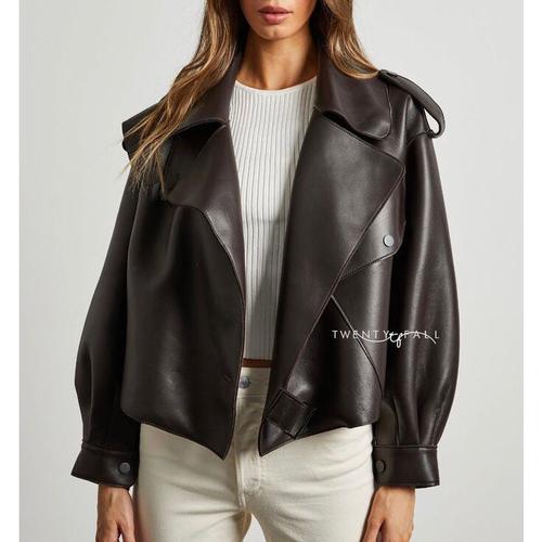 Jual Jaket Semi Kulit Luxury Mantel Wanita | Leather Jacket Women ...