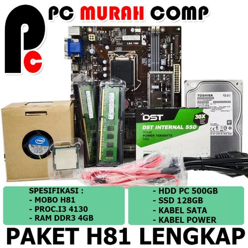 Jual Mainboard Mobo Paket lengkap rakitan tanpa casing H81 i3 Haswell ...