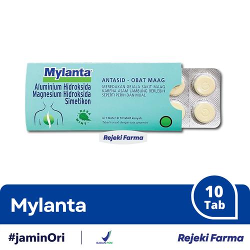 Jual MYLANTA ANTASID - Obat Maag 1 Strip isi 10 Tablet Kunyah - Rasa ...
