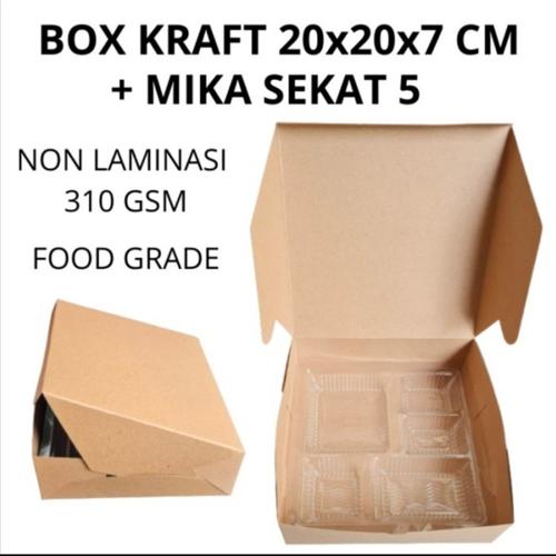 Jual Dus Nasi Box Nasi 20x20 Sekat Nasi Sendok Plastik Dus Snack Box ...