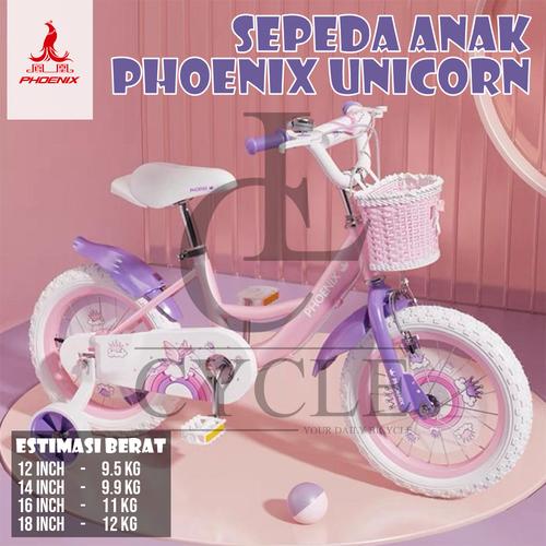 Jual [READY] Sepeda Anak Perempuan Phoenix Unicorn - 12, 14, 16 dan 18 ...