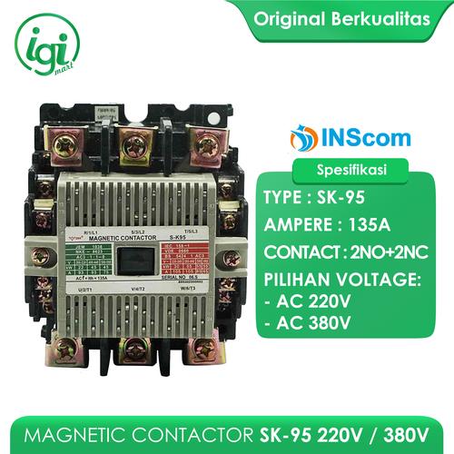 Jual MAGNETIC CONTACTOR SK-95 220V 380V / AC KONTAKTOR SK 95 220VAC 380 ...