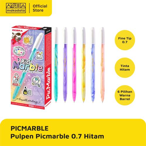 Jual BALLPOINT | BOLPEN | PULPEN ZEBRA PICMARBLE 0.7 1 PAK MURAH - Kota ...