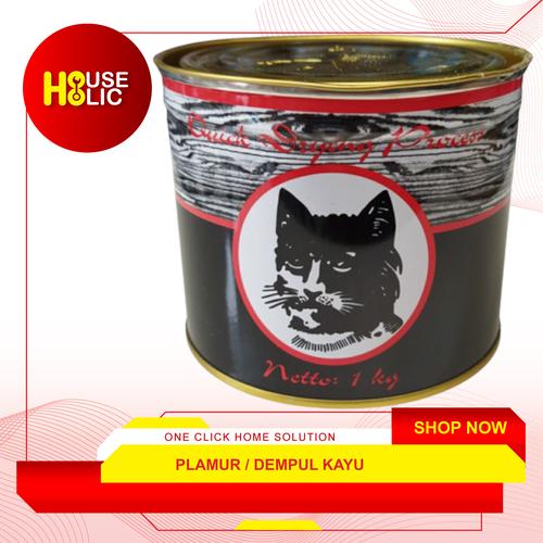 Jual Dempul Kayu 1Kg Plamur Plamir Kayu Cap Kucing 1 Kg Wood Putty ...