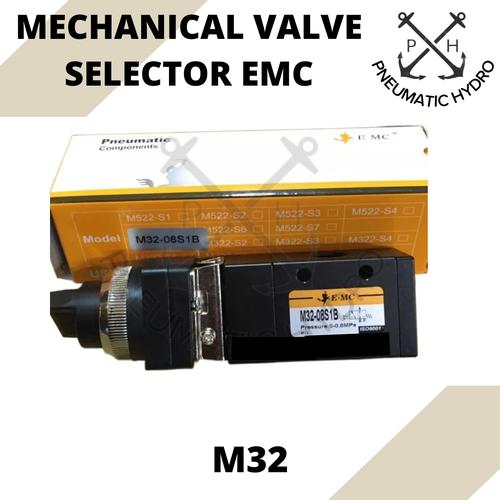 Jual Mechanical valve pneumatic selector EMC 3/2 way 1/4” M32-08 - Jakarta Barat - Pneumatic ...