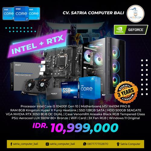 Jual KOMPUTER / PC RAKITAN GAMING CORE i5 10400F / 8GB RAM / RTX 3050 8GB - Kota Denpasar ...